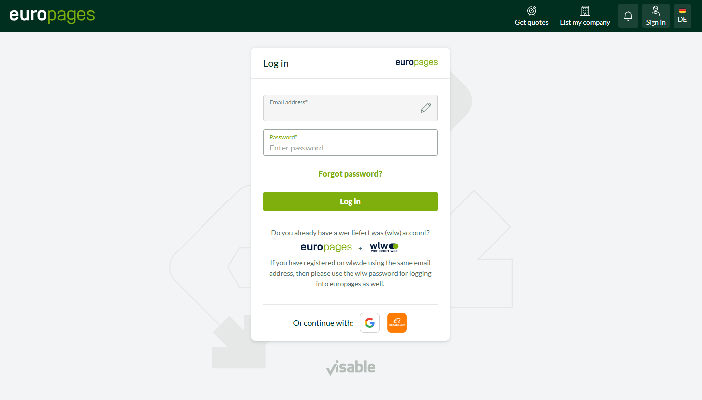 User account creation, login & reset of password