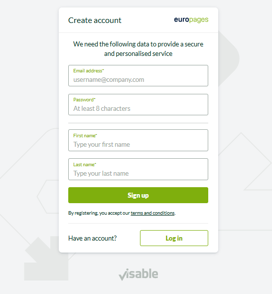 User account creation, login & change of password