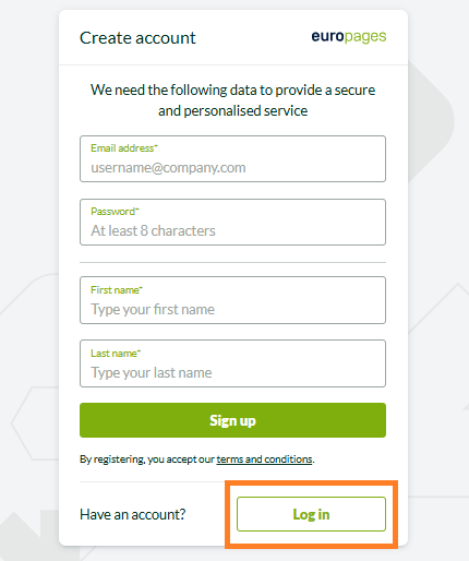 User account creation, login & change of password